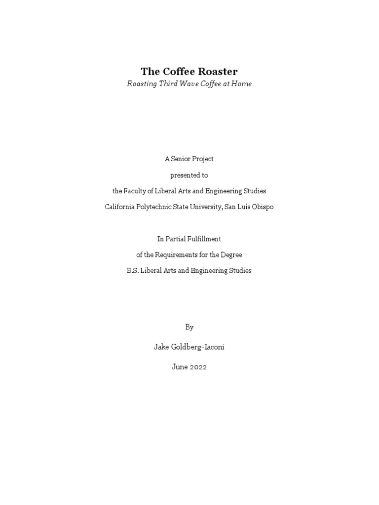 The Coffee Roaster Final Report-6 | PDF