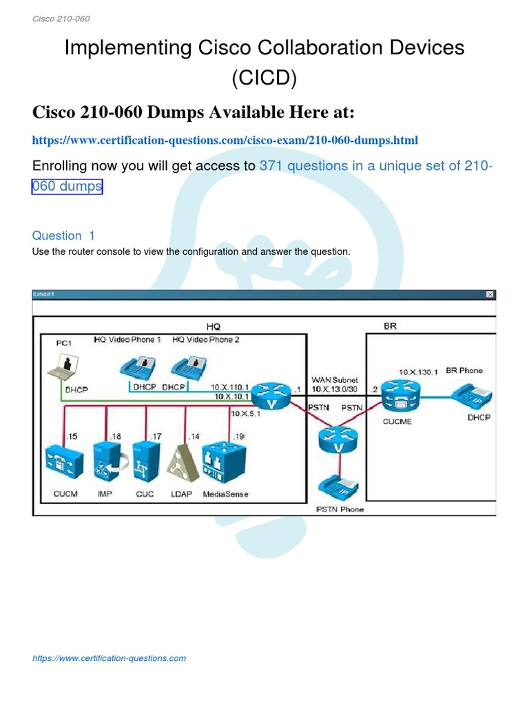Implementing Cisco Collaboration Devices (CICD) : Cisco 210-060 Dumps ...
