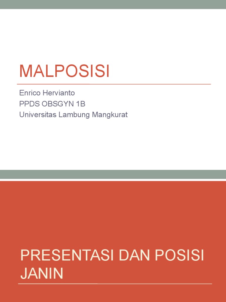 Malposisi | PDF