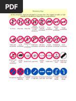 UK Road Signs Cheat Sheet and Flashcards | PDF