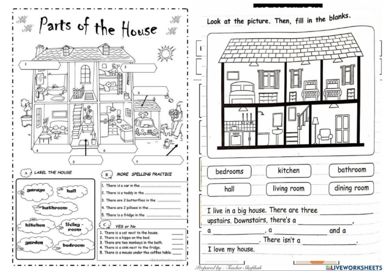 Worksheet Year 2 Old House | PDF