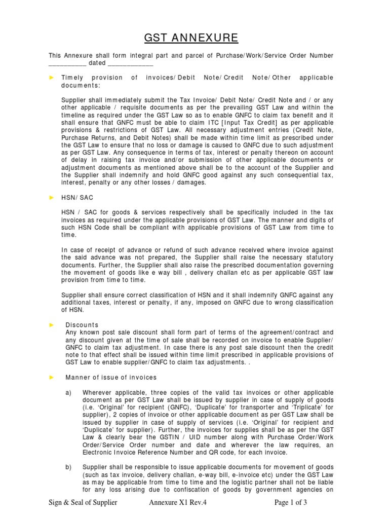 GST Annexure V 08032021 | PDF | Value Added Tax | Invoice