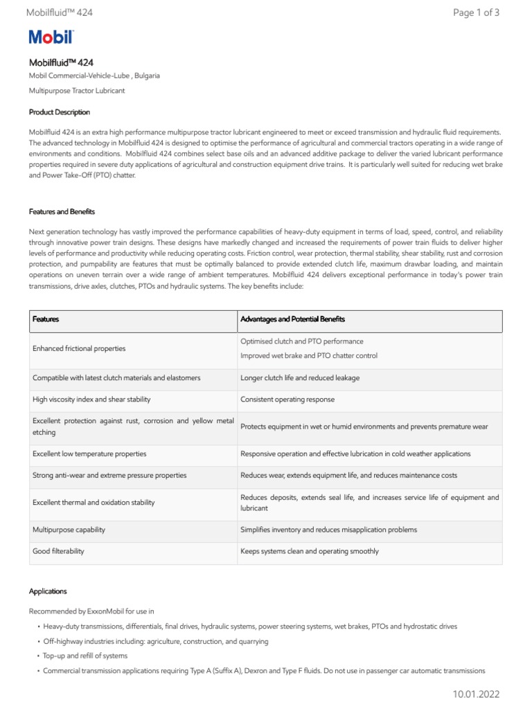 Mobilfluid™ 424 Mobilfluid™ 424 Mobilfluid™ 424 Mobilfluid™ 424 | PDF ...