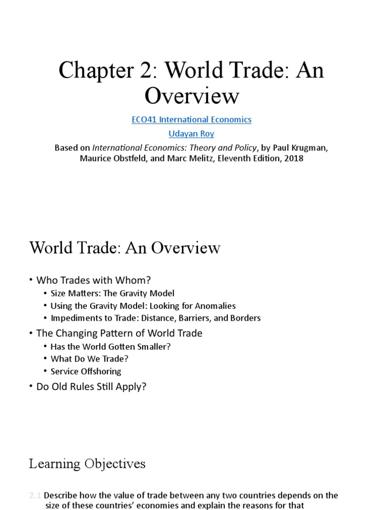 World Trade Overview: Key Concepts | PDF | Outsourcing | Trade