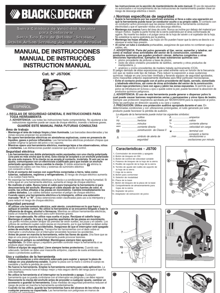 Js700k Manual Caladora | PDF | Aluminio | Herramientas