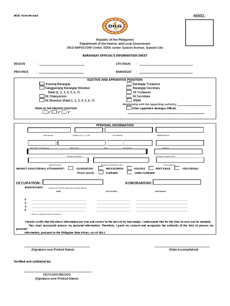 Bois Form | PDF | Privacy | Justice