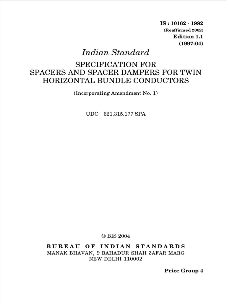 Is 10162 | PDF | Physical Quantities | Electricity