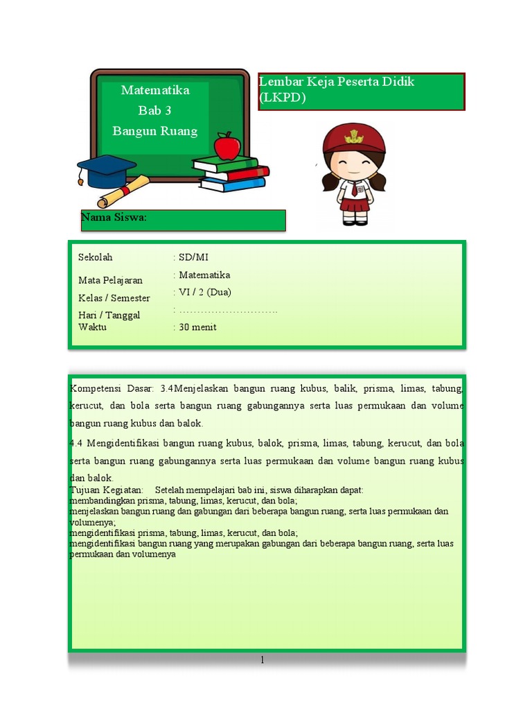 LKPD Kls 6 MTK | PDF