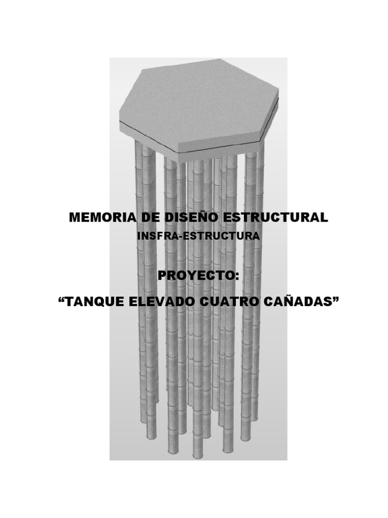 Diseño estructural de tanque elevado | PDF | Hormigón | Diseño