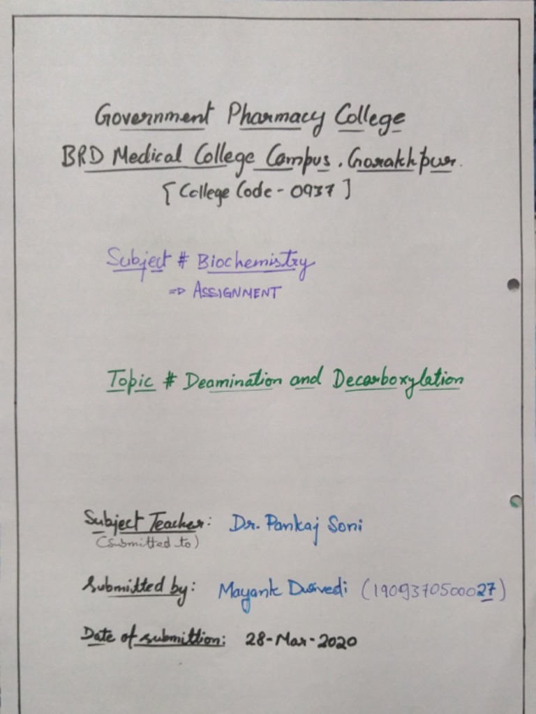 B Pharm Assignment | PDF | Academic Degree | Pharmacy