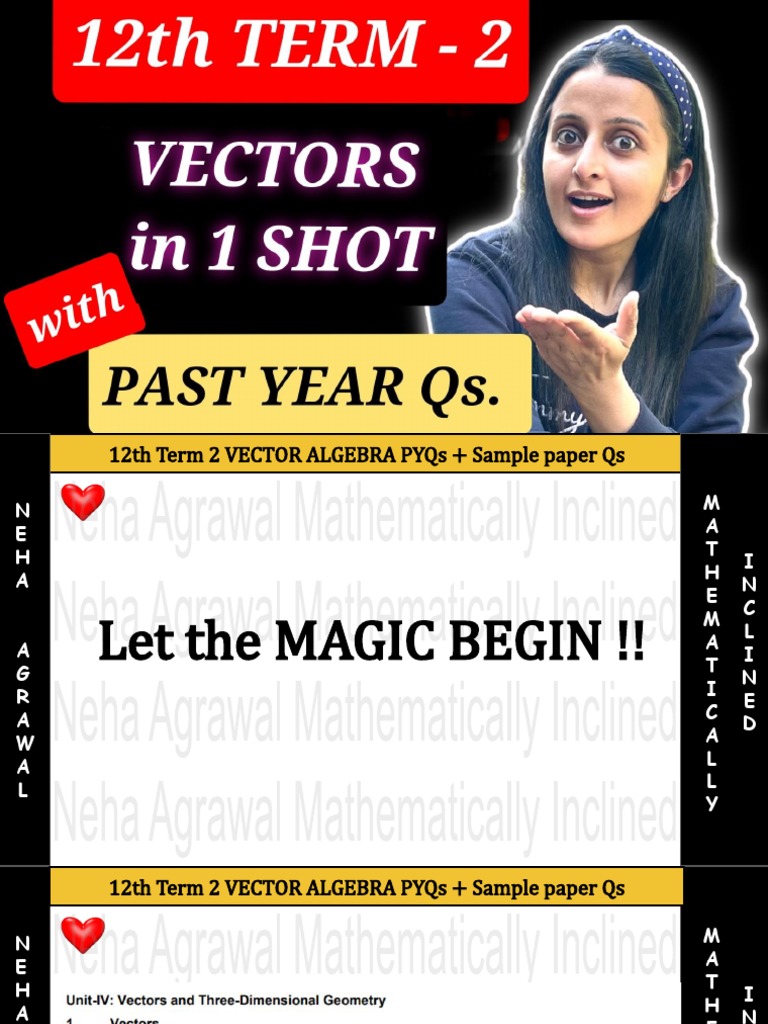 12th Grade Vector Algebra Study Guide | PDF | Euclidean Vector ...