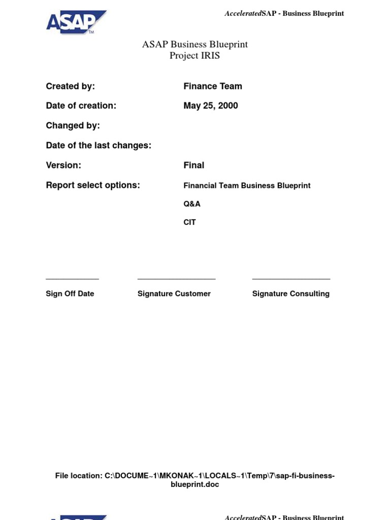 SAP FI Business Blueprint Overview | PDF | Invoice | Clearing (Finance)