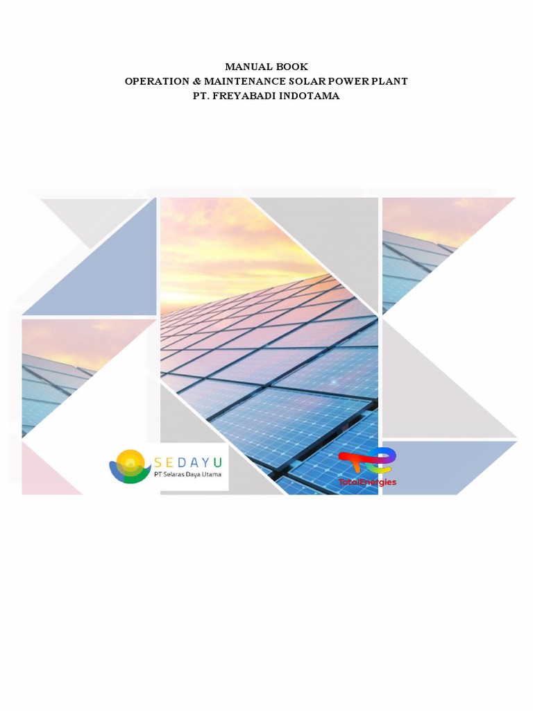 Solar Power Plant Operation Manual | PDF | Photovoltaics | Solar Panel