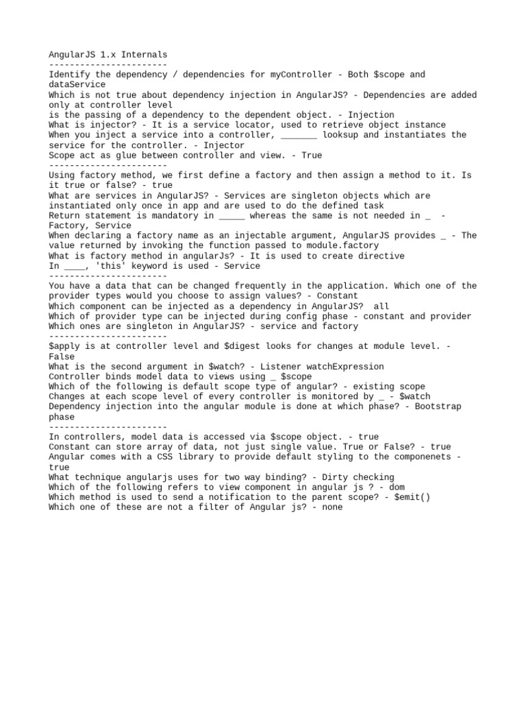 AngularJS 1.x Internals | PDF | Angular Js | Scope (Computer Science)