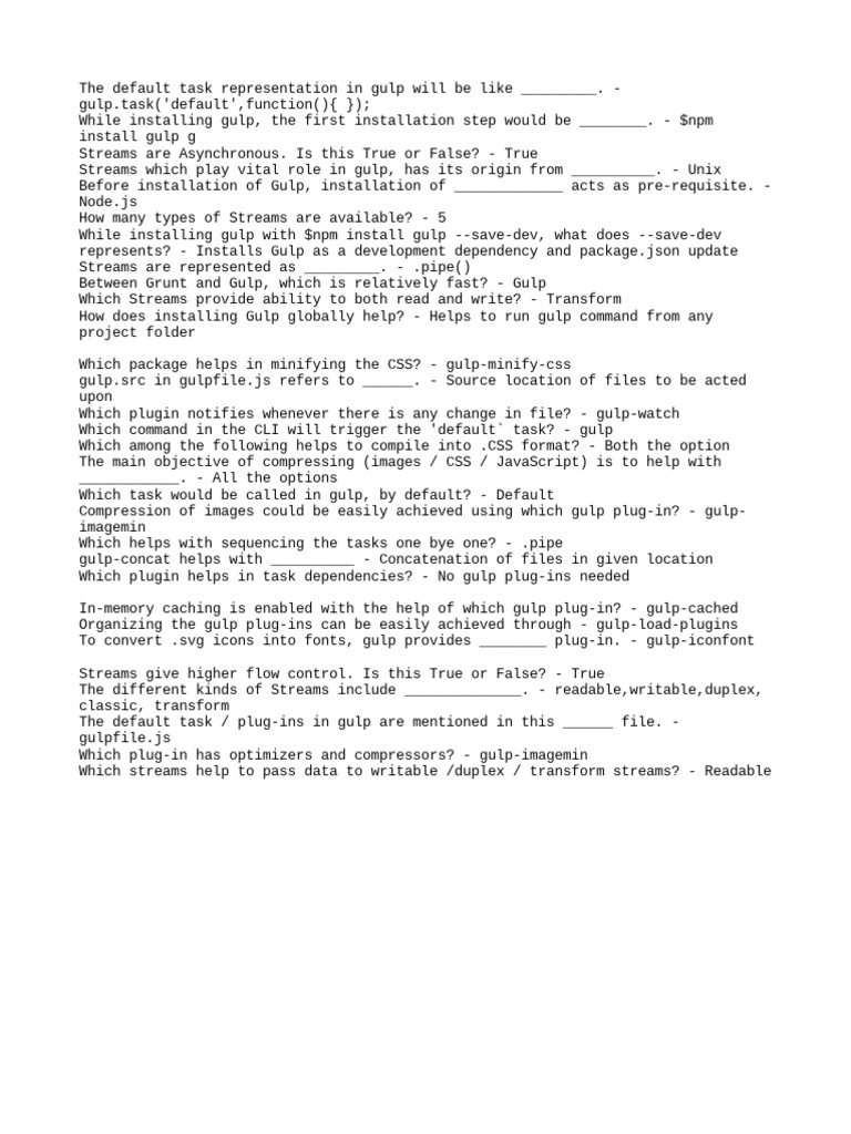Gulp Basics: Tasks and Streams Explained | PDF