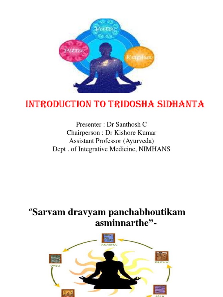 Introduction To Tridosha Sidhanta | PDF | Ayurveda | Taste