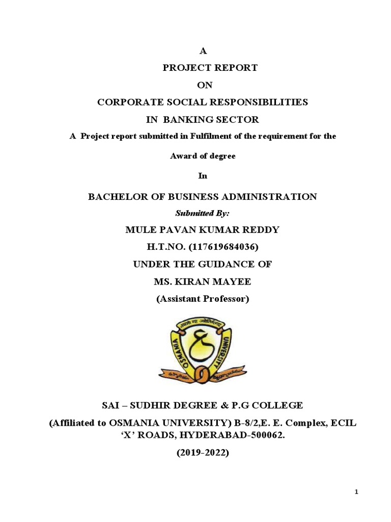 Pavan Project CSR PROJECT 3 | PDF | Corporate Social Responsibility ...