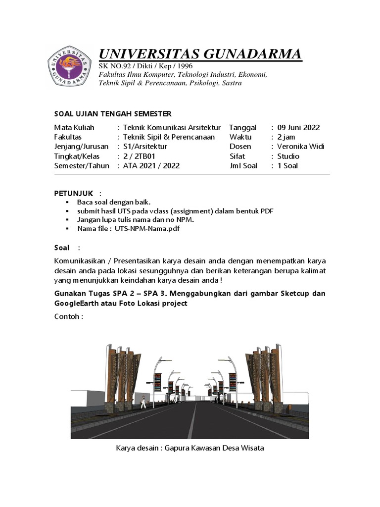 Soal UTS TKA 2TB01 ATA 2021-2022 | PDF