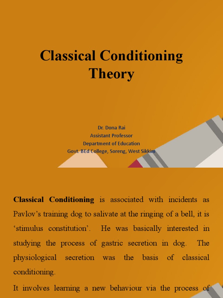 Classical Conditioning Theory | PDF | Classical Conditioning | Neuroscience
