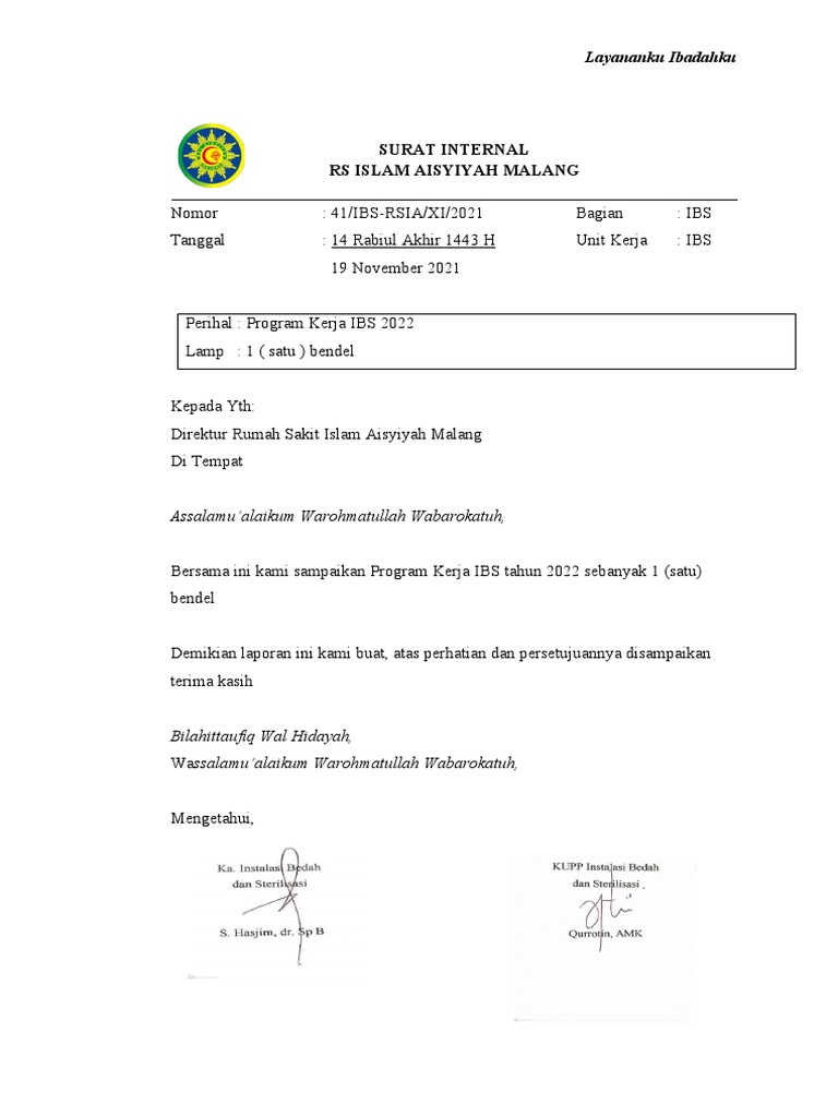 Program Kerja Ibs 2022 | PDF | Sains & Matematika