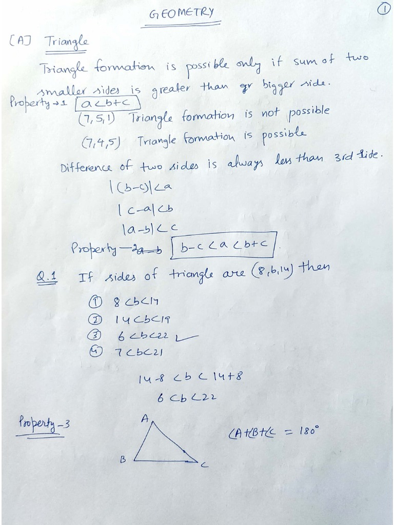Geometry Handwritten Notes | PDF