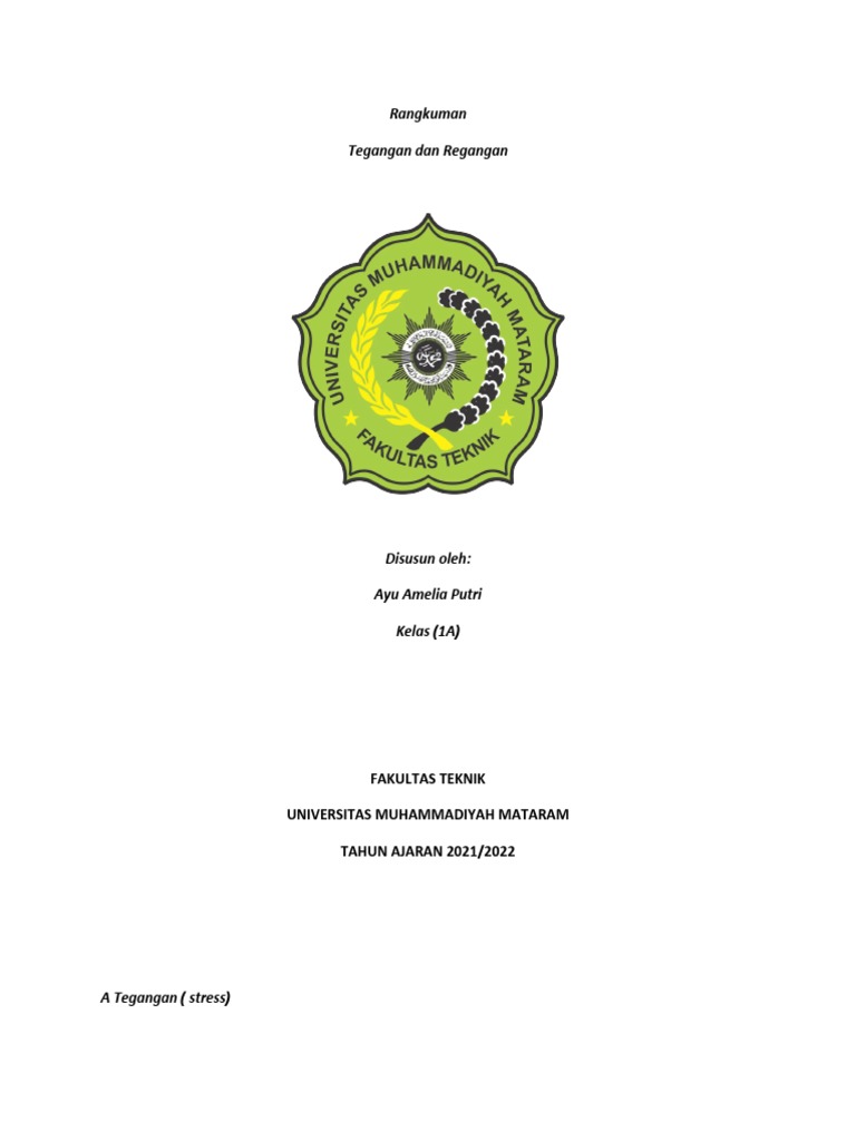 Tegangan Dan Regangan | PDF
