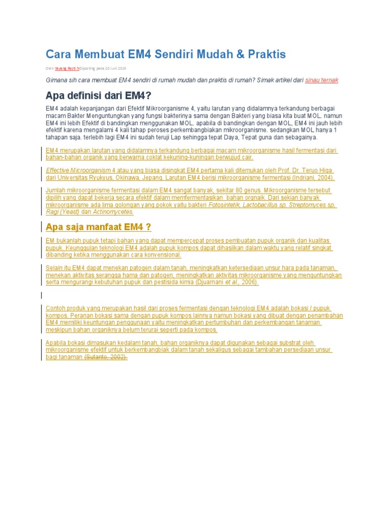 Cara Membuat Em4 | PDF | Sains & Matematika