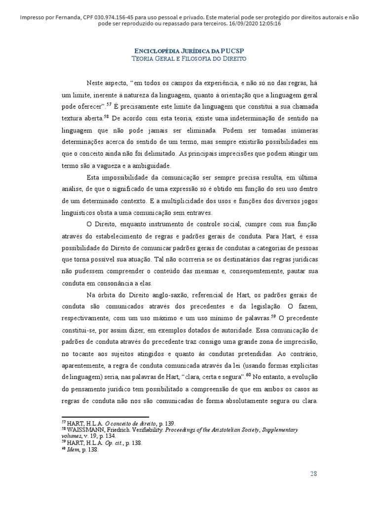 O Conceito de Direito em Hart - Parte Final | PDF | Comunicação | Teoria