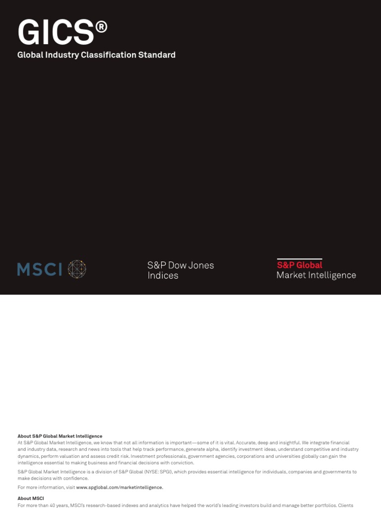 Global Industry Classification Standard | PDF | Chemical Industry | Mining