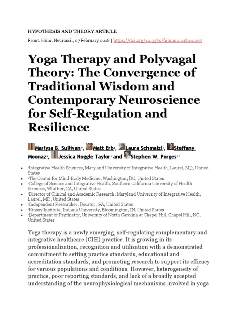 Yoga Therapy & Polyvagal Theory | PDF | Psychological Resilience ...