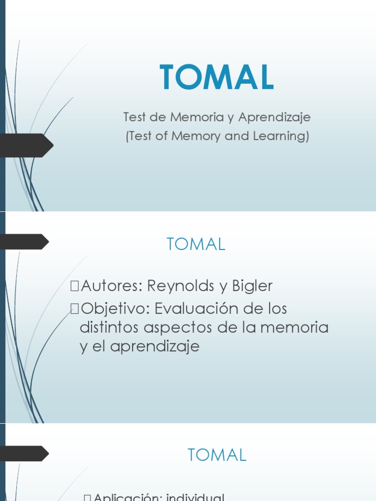 TOMAL | PDF | Cognición | Ciencia cognitiva