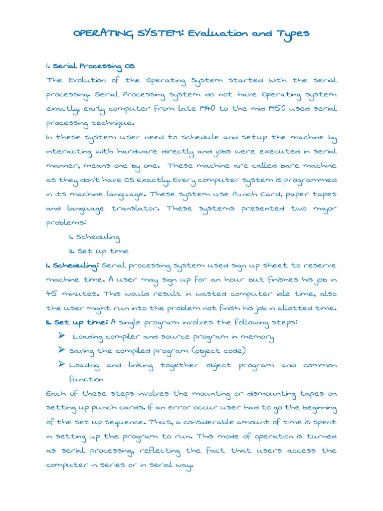 3 History Evaluation and Types of OS | PDF | Process (Computing ...