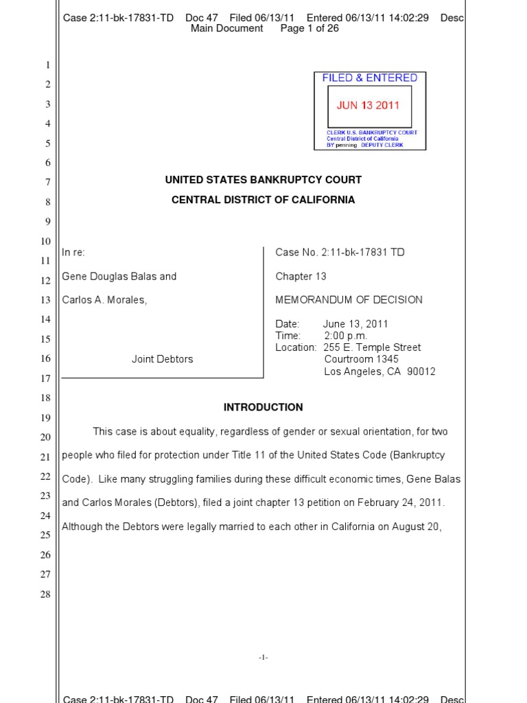 DOMA Memorandum of Decision | PDF | Defense Of Marriage Act ...