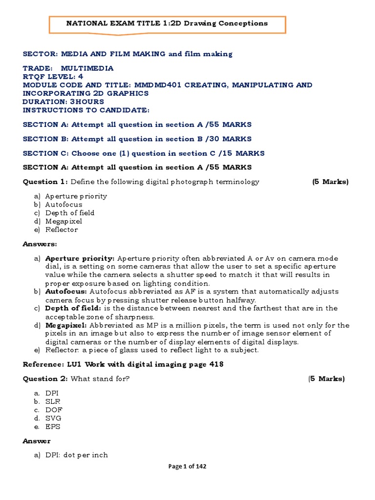 Multimedia Questions and Answers 2021 | PDF | Autofocus | Computing