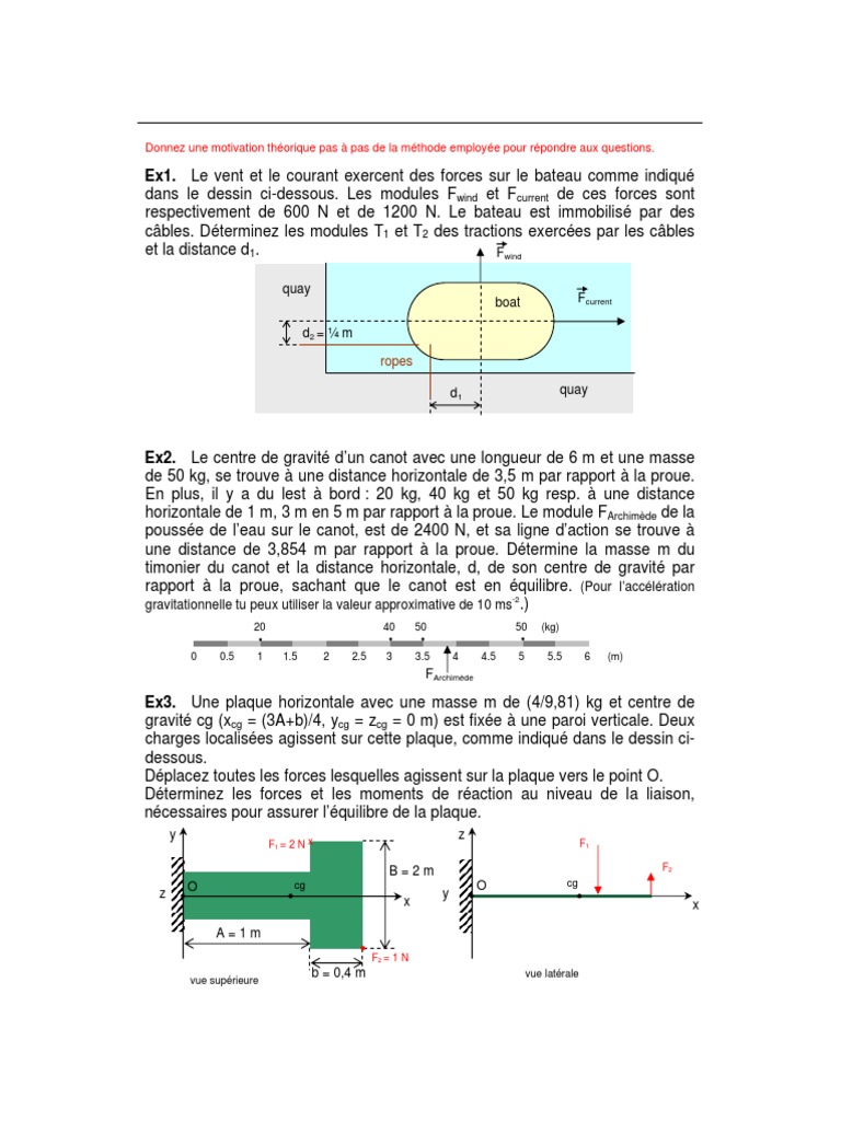 Exercices Préliminairess (Original) | PDF | Poids | Obliger