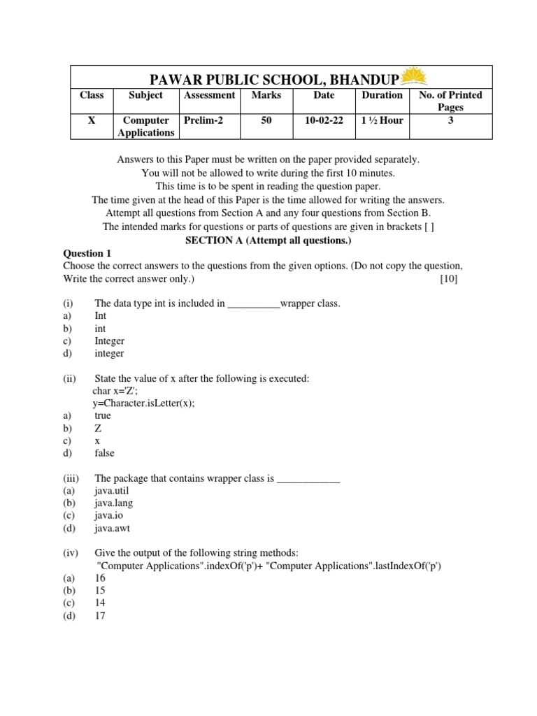 PPSB Computer Prelim | PDF | Integer (Computer Science) | Array Data Structure