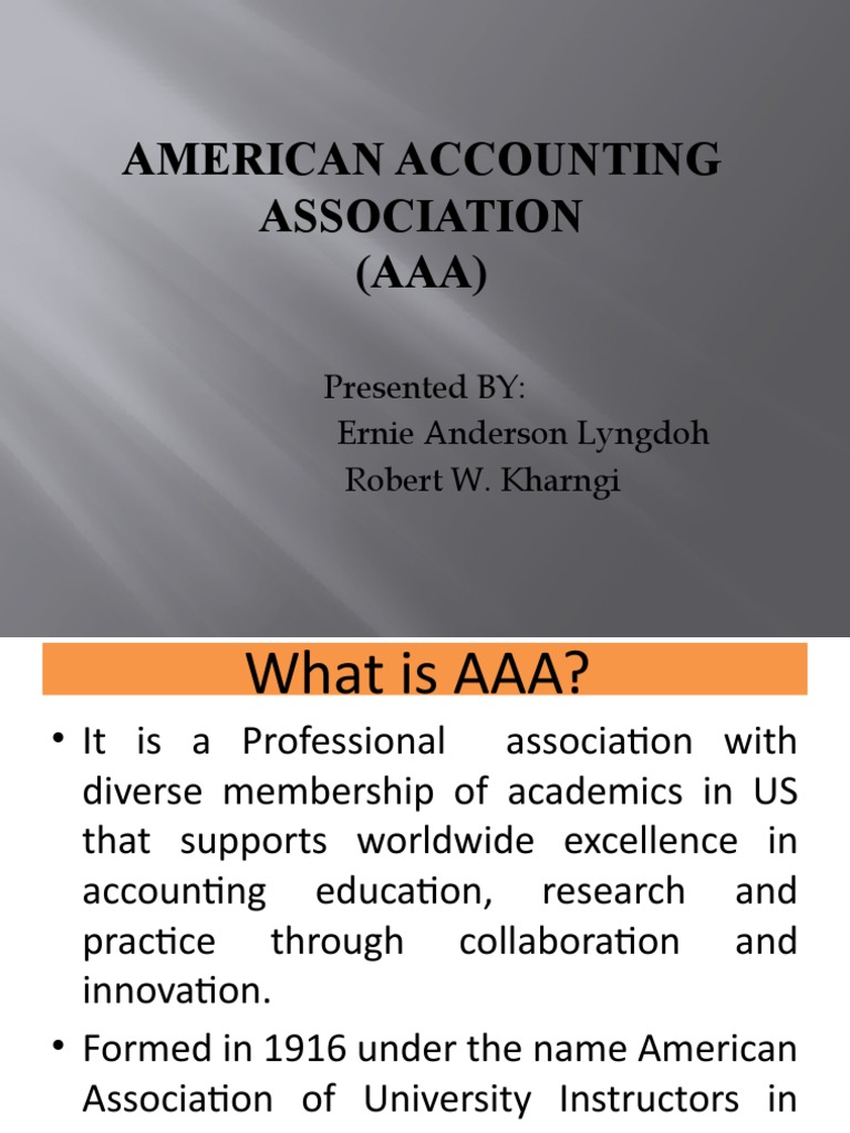 AAA Accounting Association Insights | PDF | Financial Accounting ...