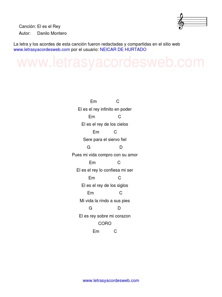 El Es El Rey Danilo Montero 1083 | PDF