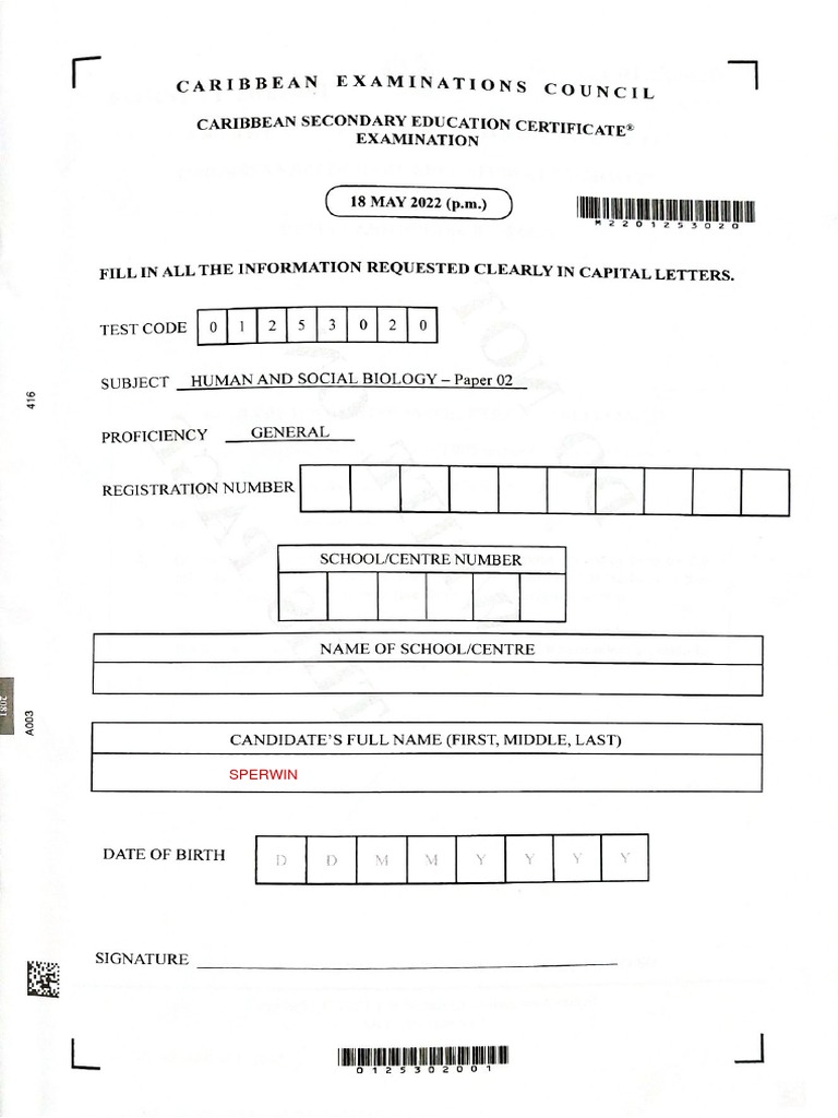 HSB Paper 2 2022 Solutions | PDF | Neurotransmitter | Blood