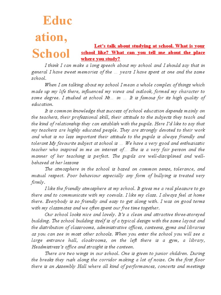 Let's Talk About Education 10 Questions and Complete Answers | PDF ...