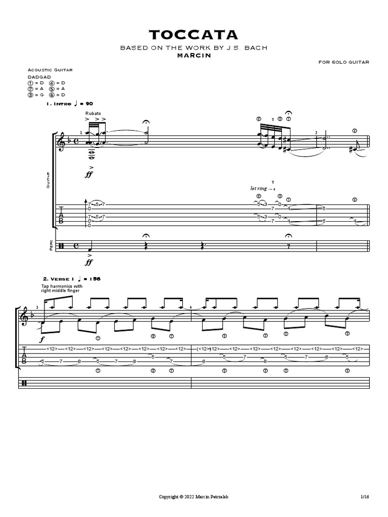 1 Toccata - Marcin (TAB) | PDF | All Rights Reserved | Necked Lutes