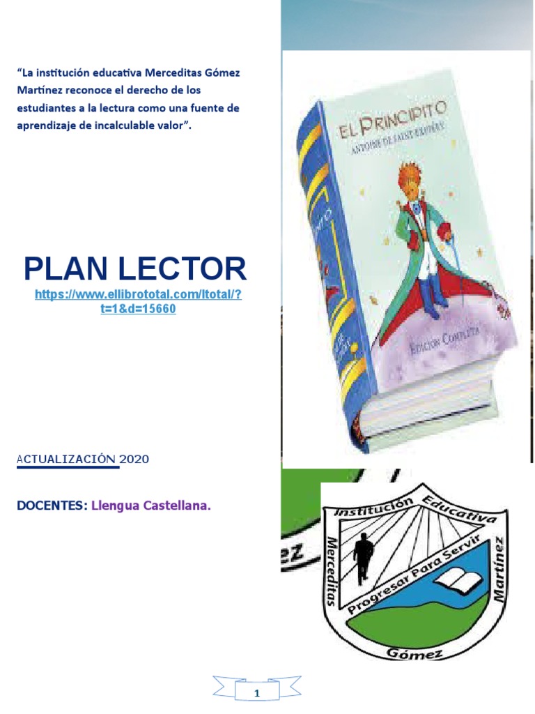 Plan Lector 2020 Pdf Aprendizaje Comprensión Lectora