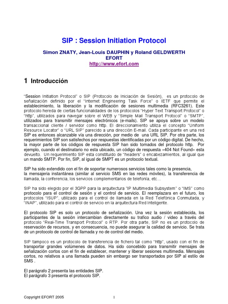 Protocolo SIP | PDF