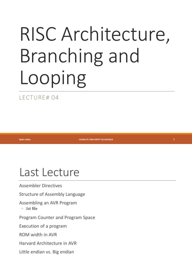 FA21 - Lec04-2021-09-25 - RISC, Branching and Looping | PDF | Central ...