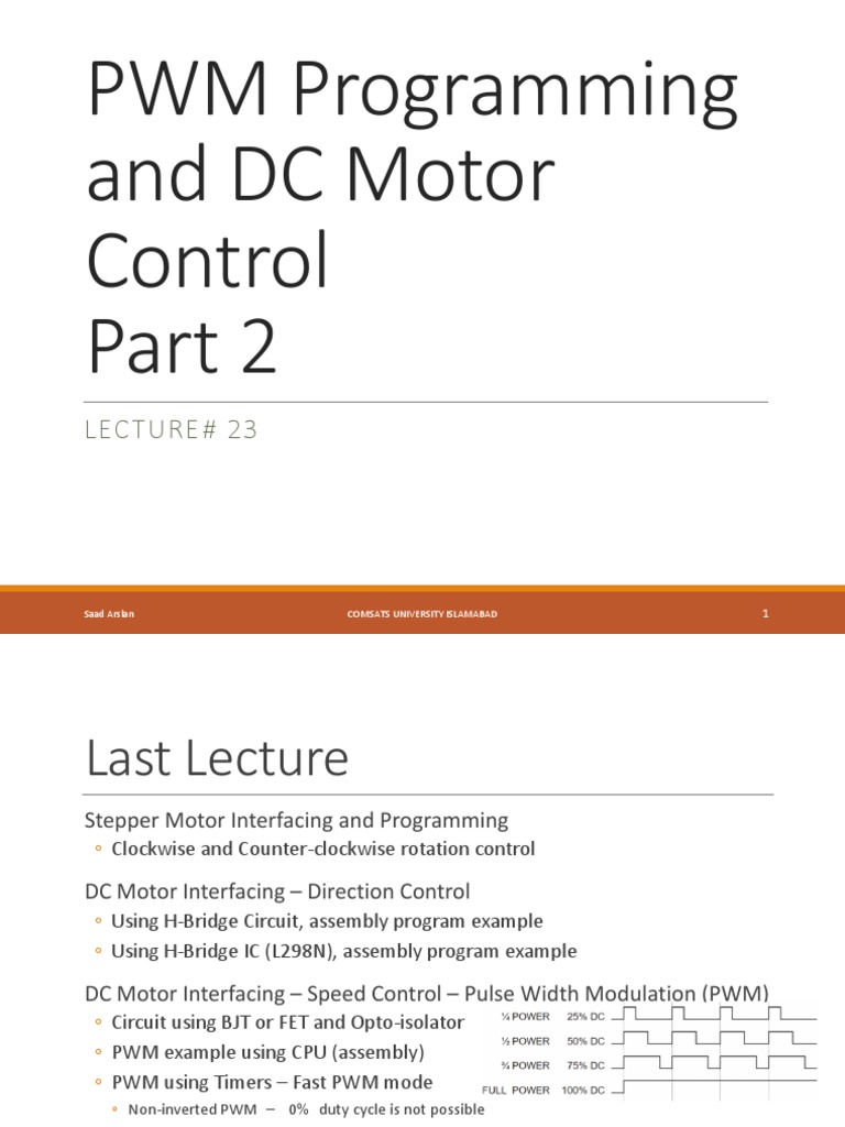 FA21 - Lec23 - 2021-12-08 - PWM - Part2 and SPI | PDF | Electronic Engineering | Computer ...