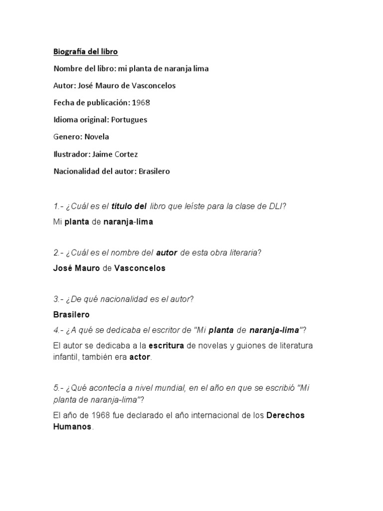 Biografía Del Libro | PDF | Autor