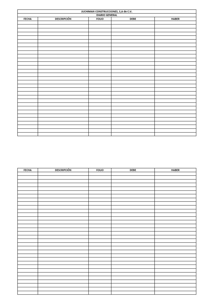 Formato Libro Diario | PDF