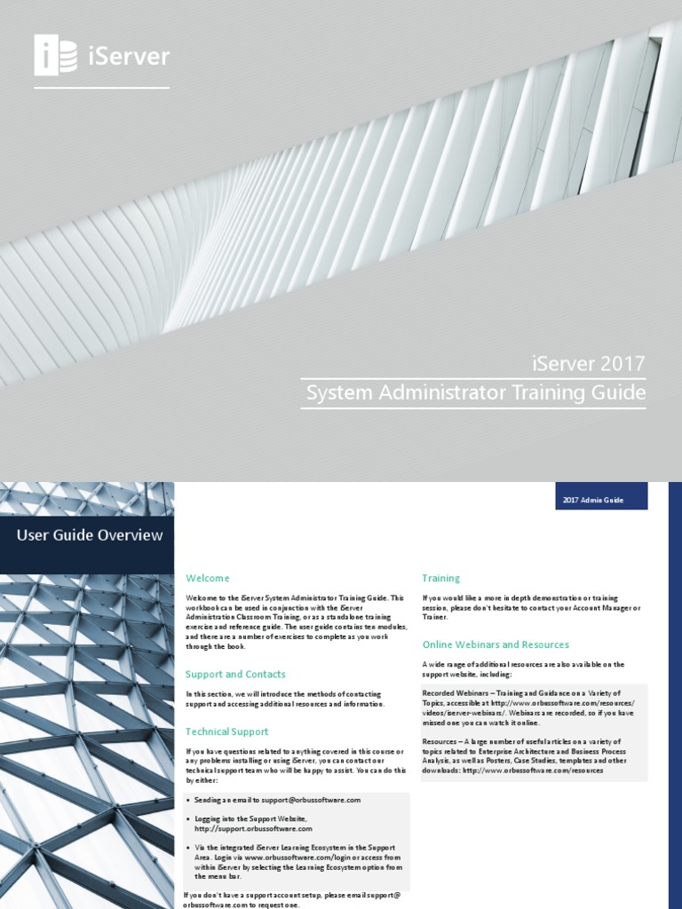 IServer 2017 Admin Guide - System Administrator Training v0.3 | PDF | Computer File | Computing