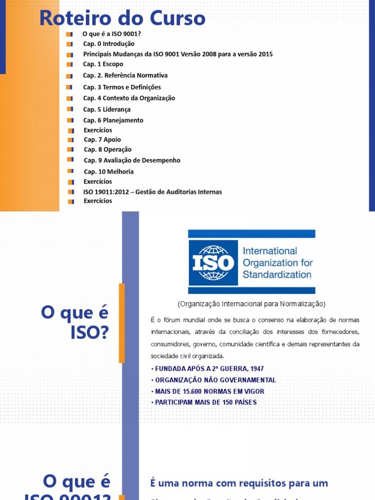 ISO 9001 Course Outline: Exploring the Requirements and Implementing ...