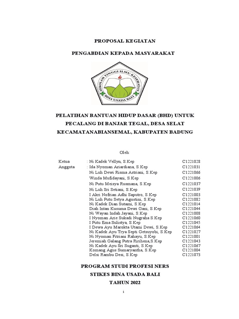 Proposal BHD | PDF | Karier & Perkembangan